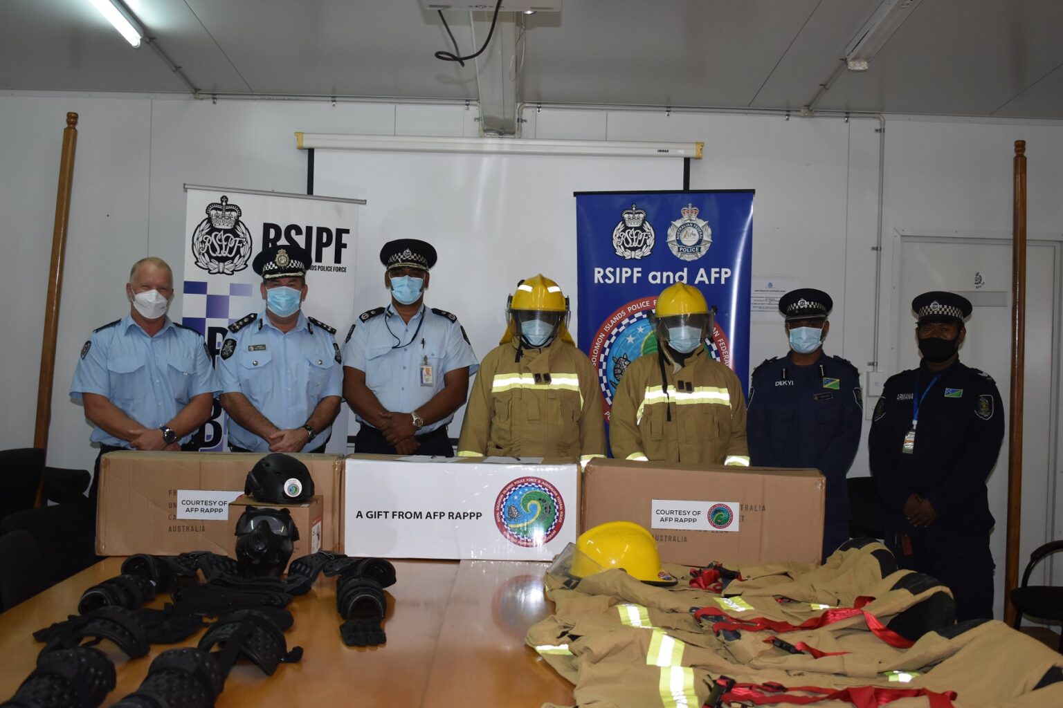 RSIPF Fire Services receive PPE equipment from AFP Policing Partner ...