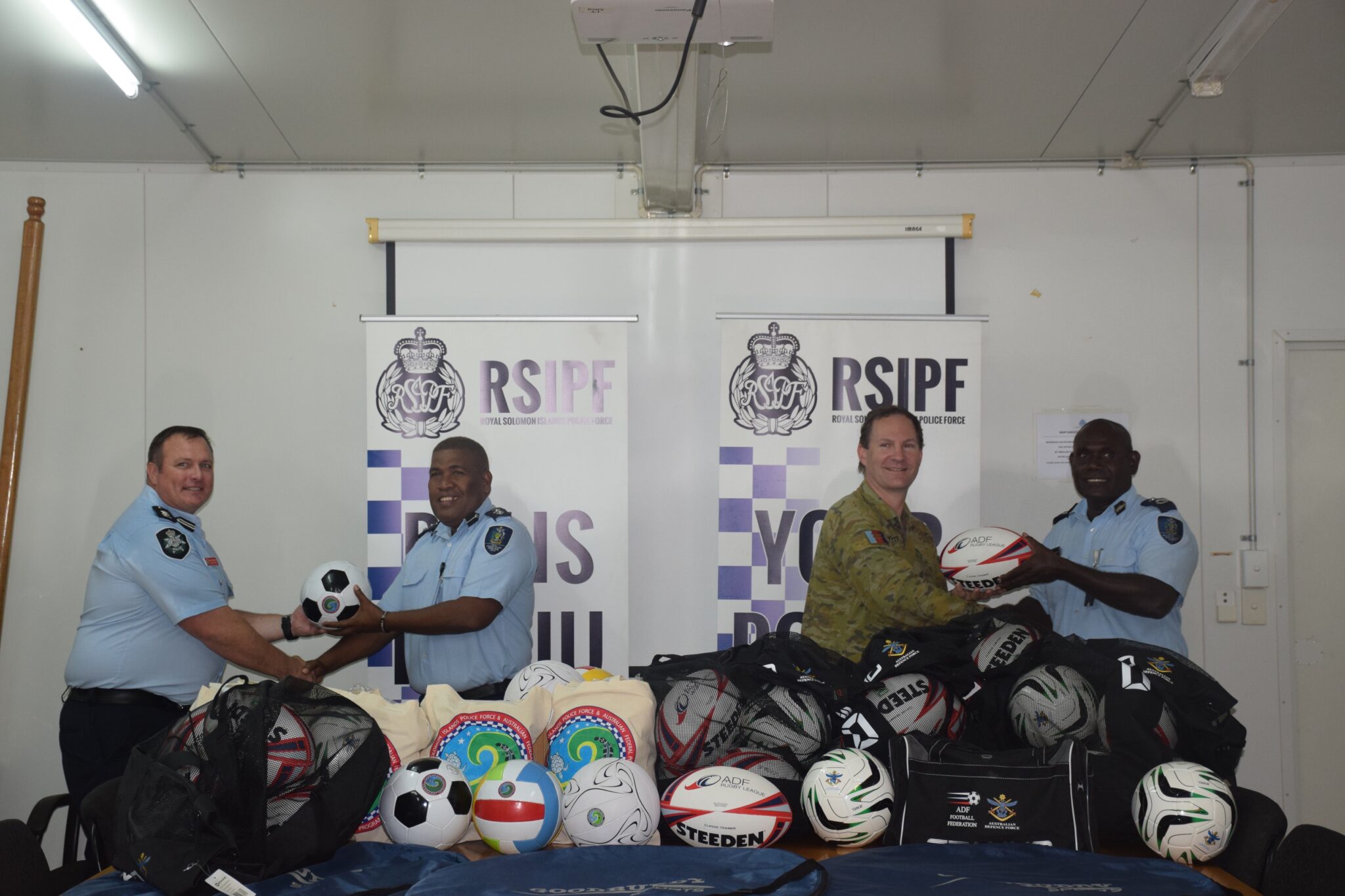 RSIPF acknowledge RAPPP and ADF for gifting of sporting equipment in ...
