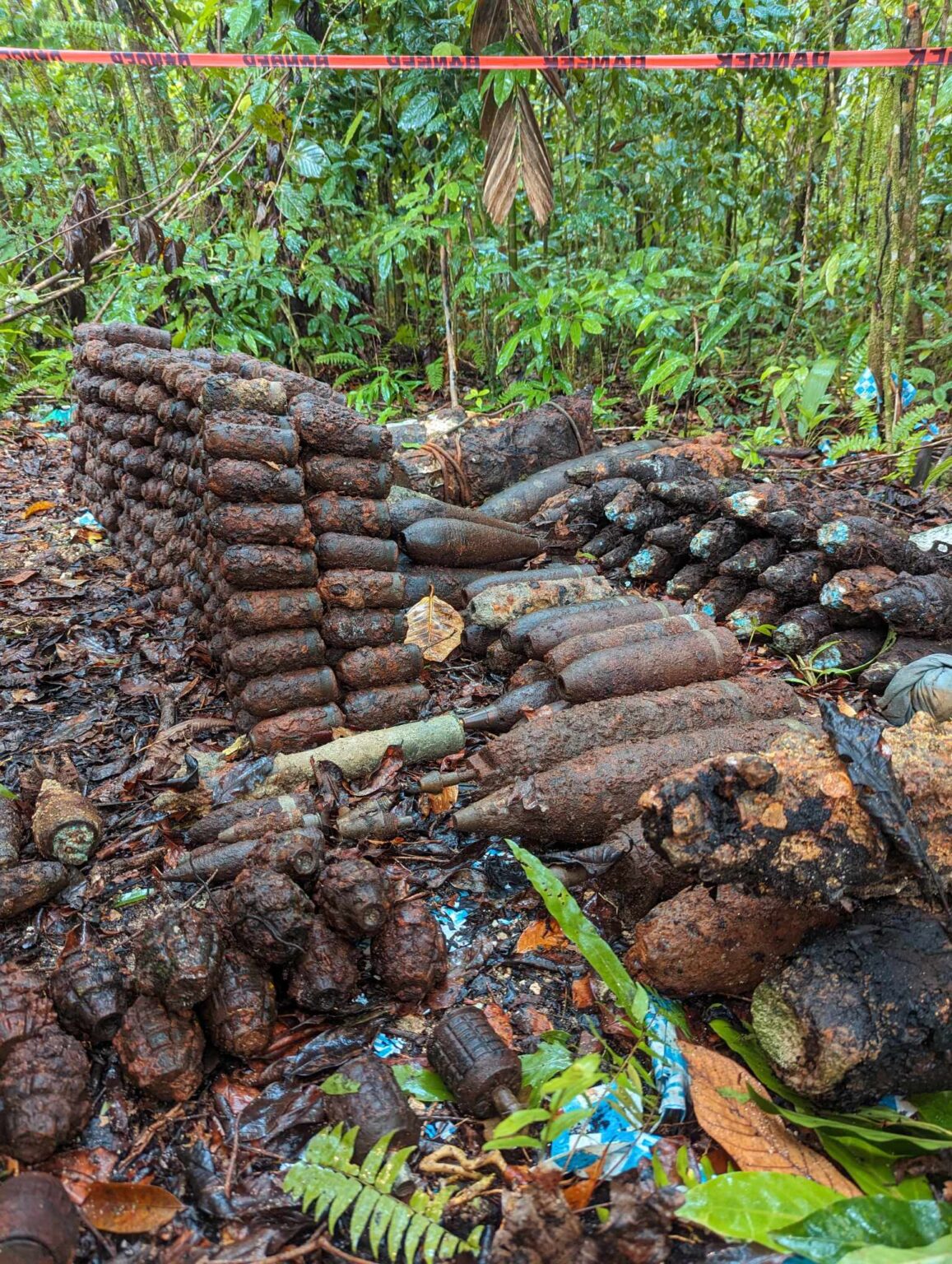 About 500 plus UXOs safely remove and ready for destruction in Western ...