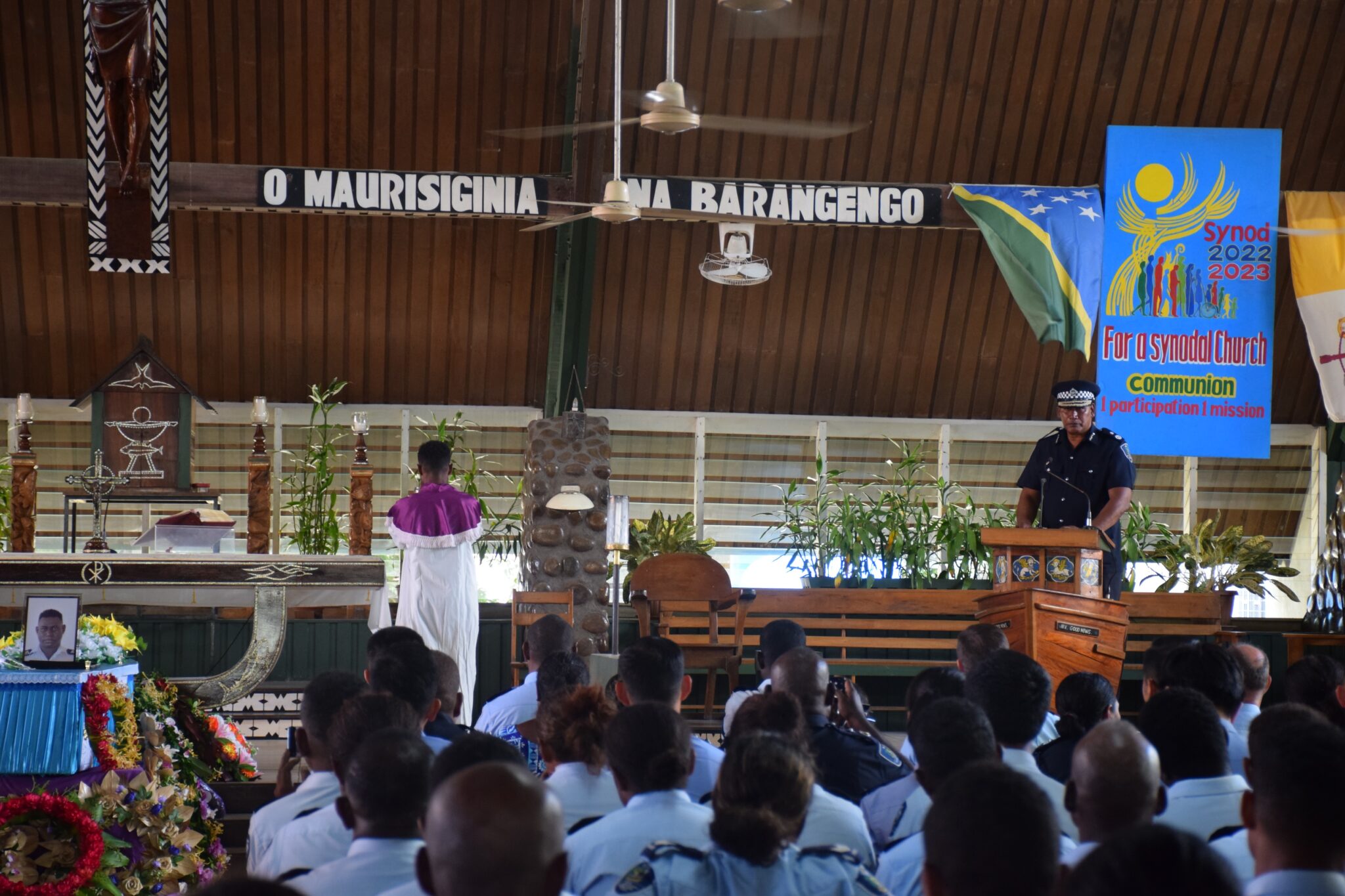 RSIPF Farewelled Late Police Constable Peter Claver at Funeral Service ...