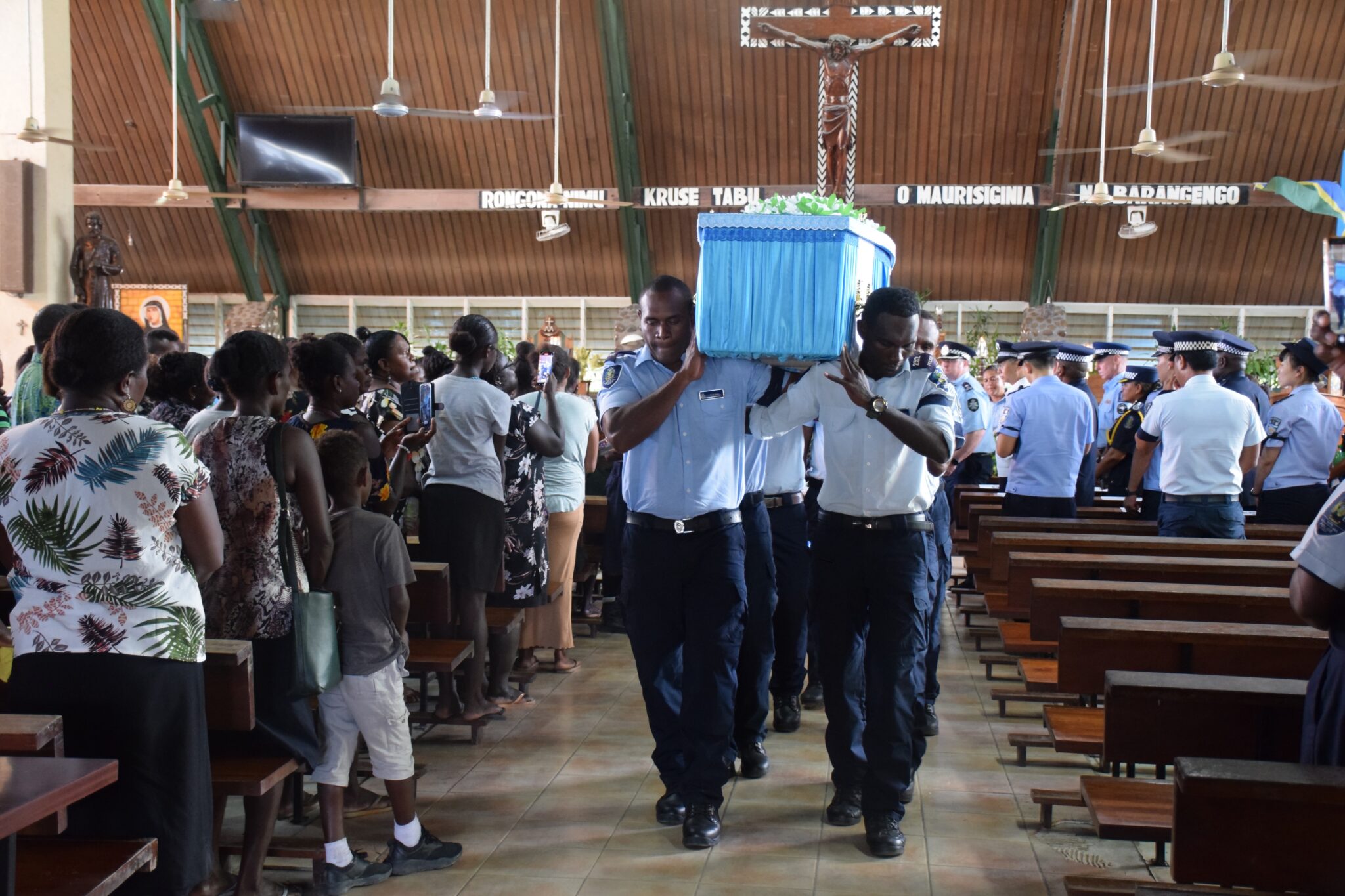 RSIPF Farewelled Late Police Constable Peter Claver at Funeral Service ...