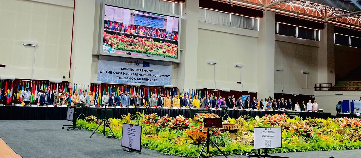 Foreign Minister Manele Attends Signing Ceremony of the OACPS-EU Samoa ...