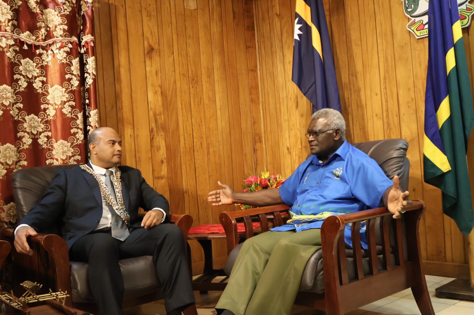 PM Sogavare welcome President of the Republic of Nauru to the country ...