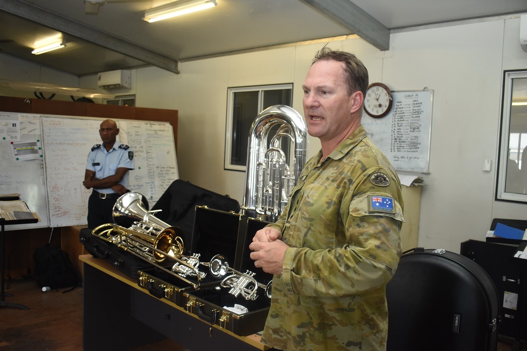 ADF hand over band equipment to RSIPF police band – My SIG Services Portal