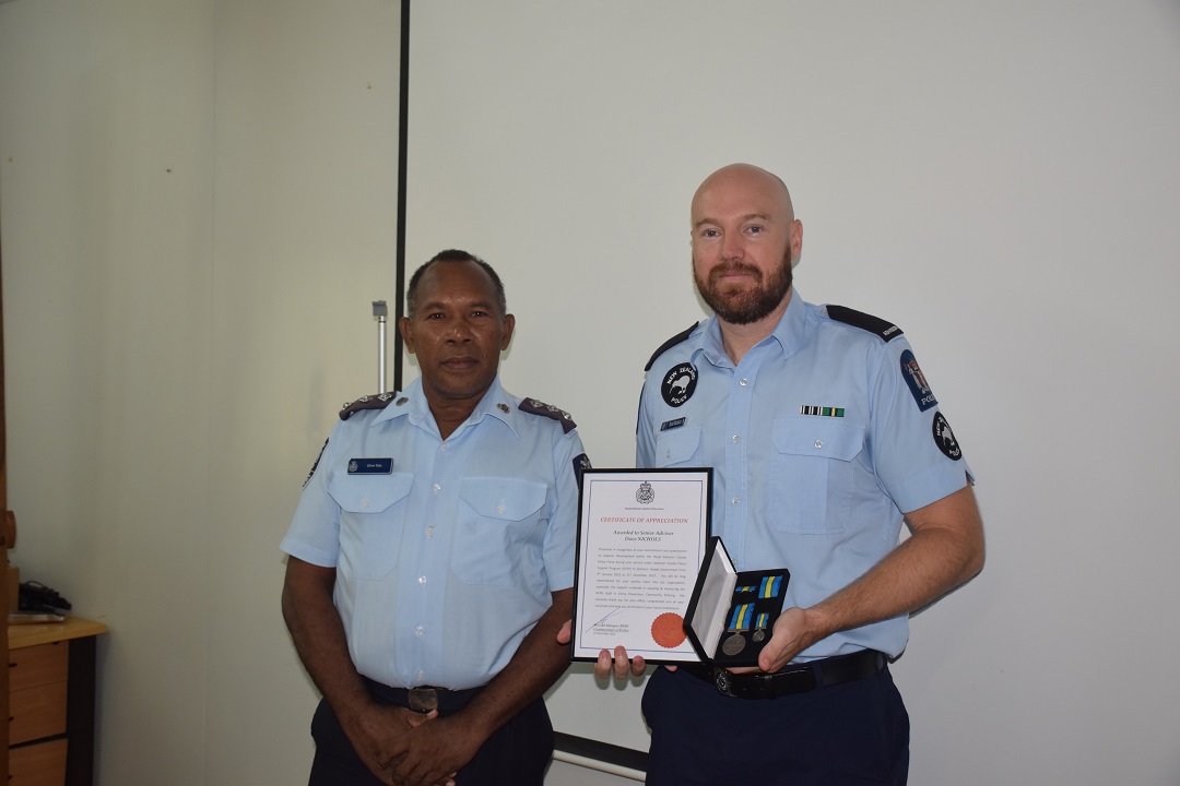 L&D of RSIPF farewell New Zealand Police Advisor – My SIG Services Portal