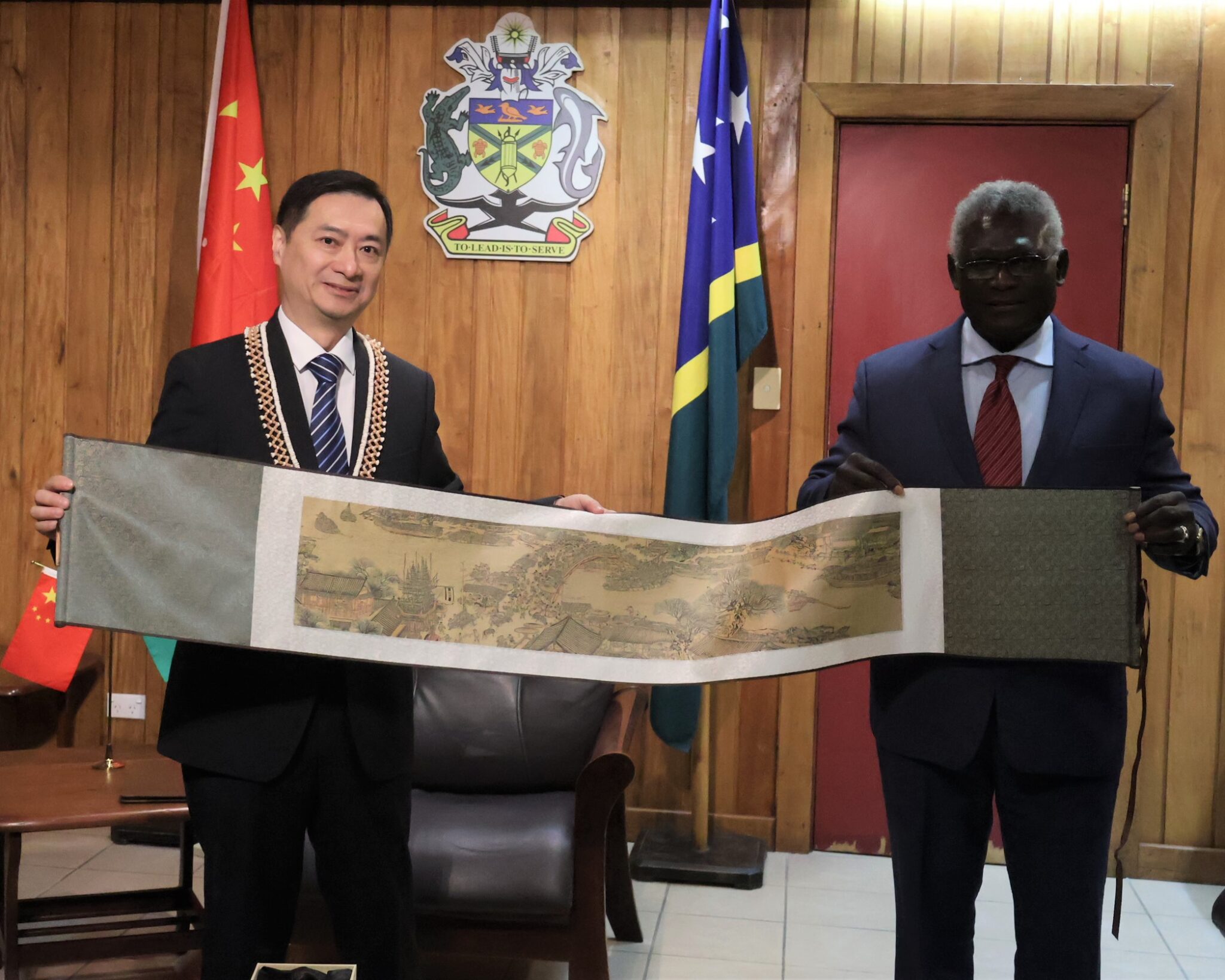 PM Sogavare welcome His Excellency Cai Weiming