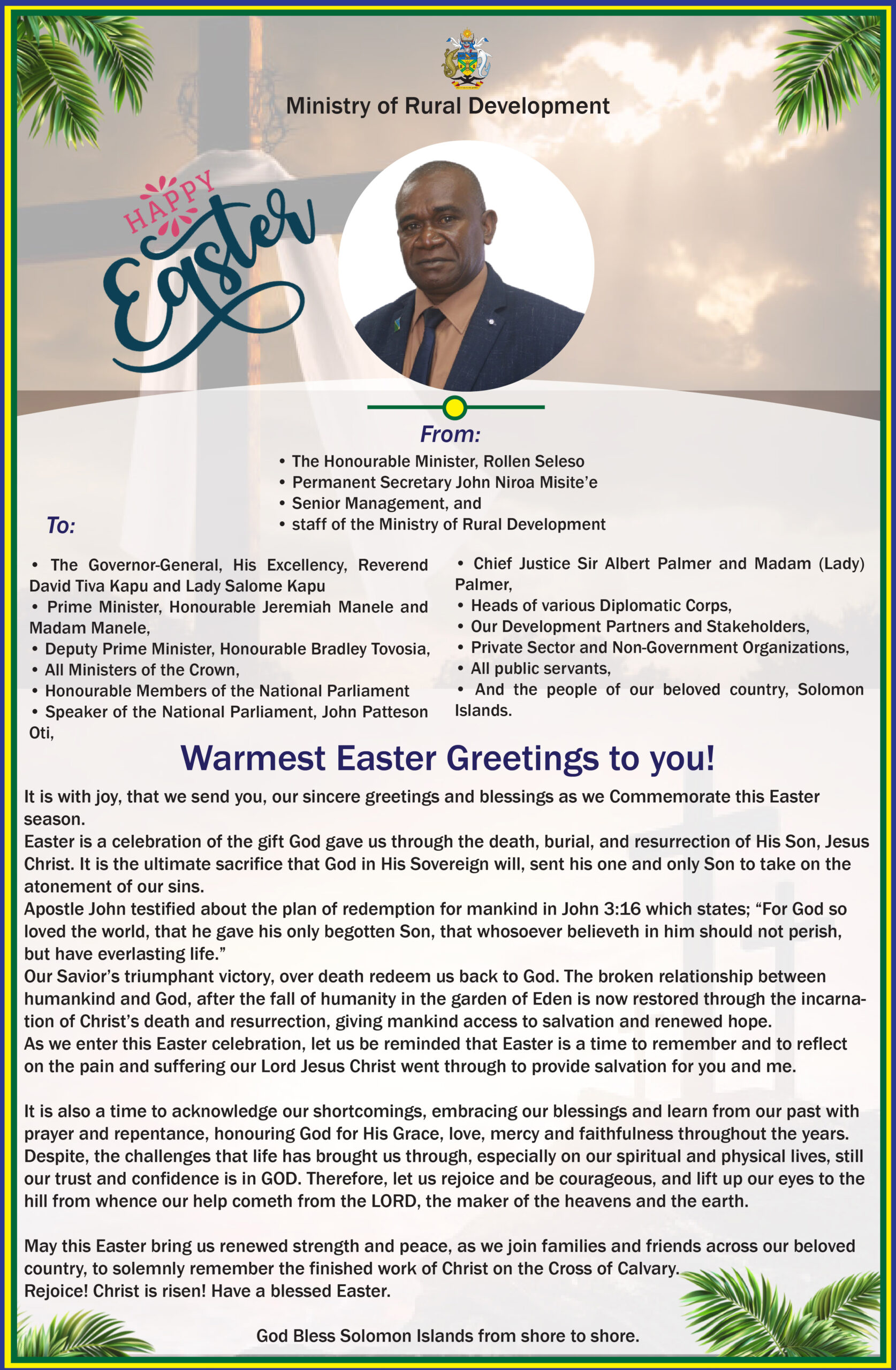 EASTER GREETINGS FROM THE MINISTRY OF RURAL DEVELOPMENT – My SIG ...