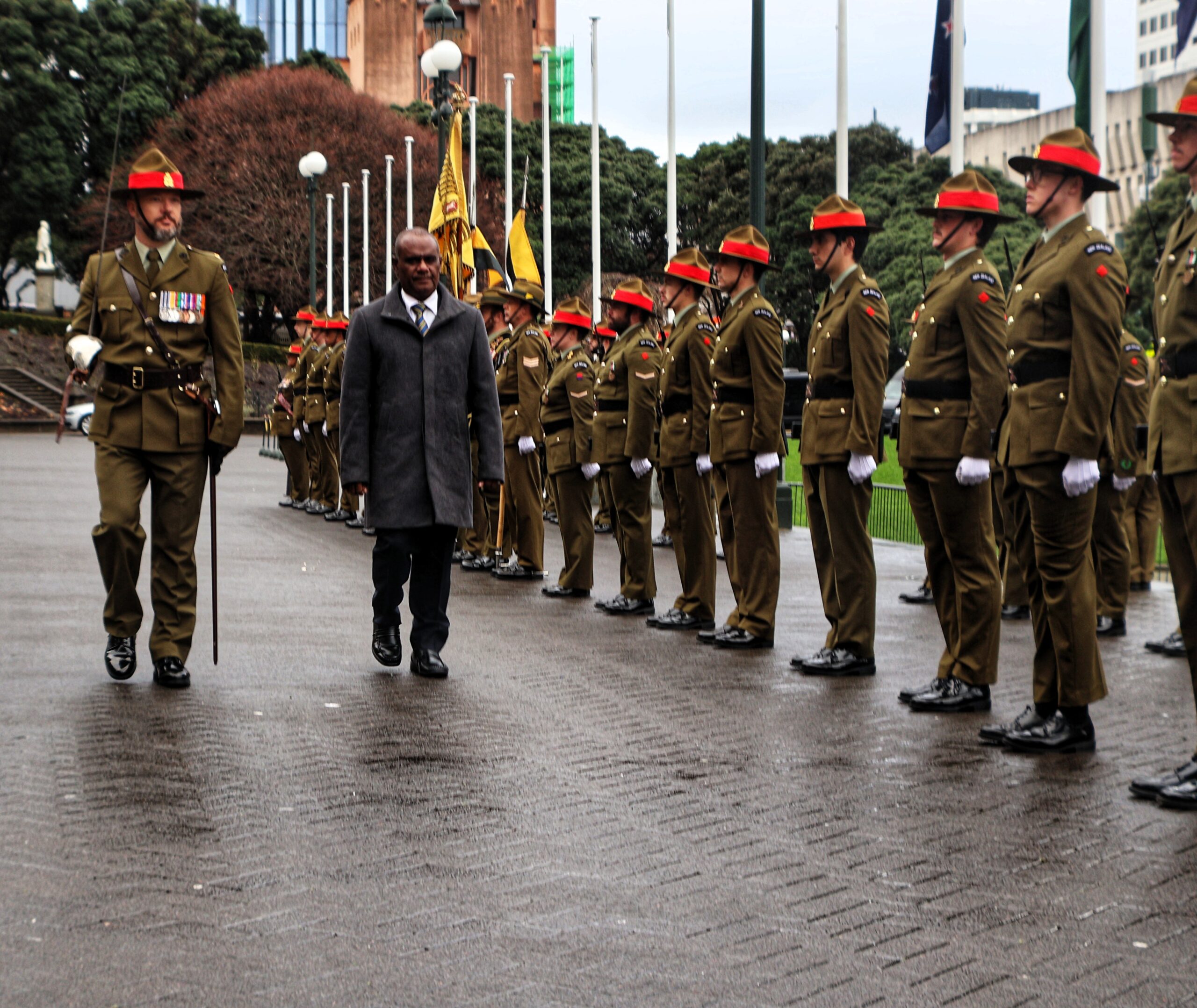 PRIME MINISTER MANELE ACCORDED CEREMONIAL WELCOME AT NEW ZEALAND ...