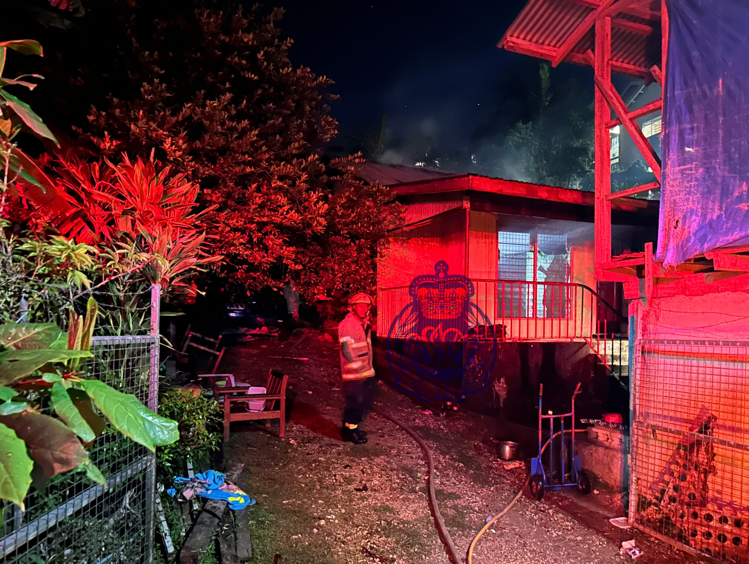 Candlelight caused a fire to light up a house close to Tanaka Road over ...