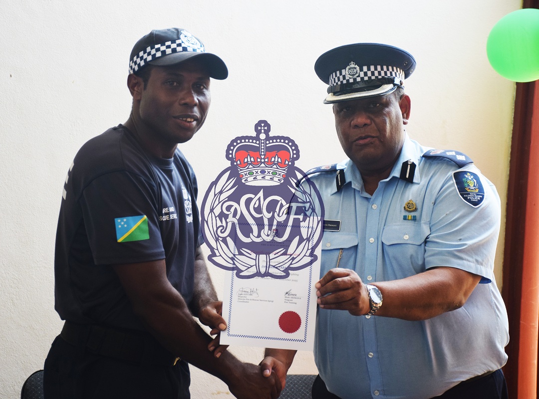 Six police officers completed three weeks of firefighting training in ...