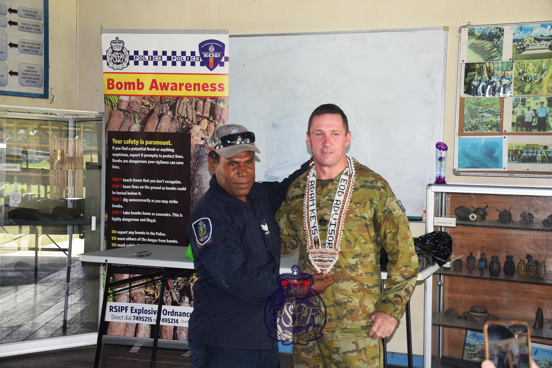RSIPF Farewells ADF Advisor to EOD Department – My SIG Services Portal