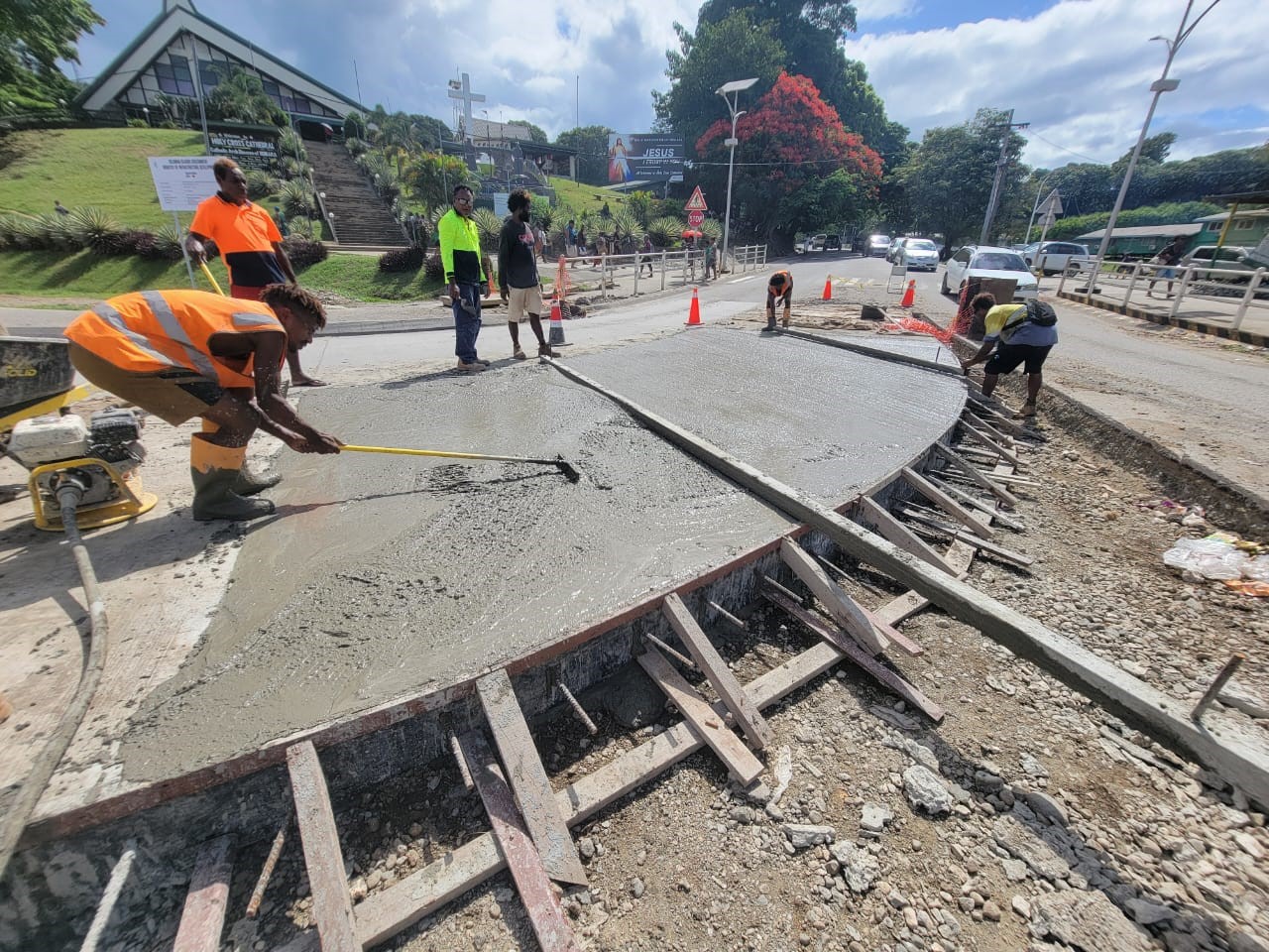 Road and Drainage Improvement Works at MID-HCC Pedestrian Crossing Resume