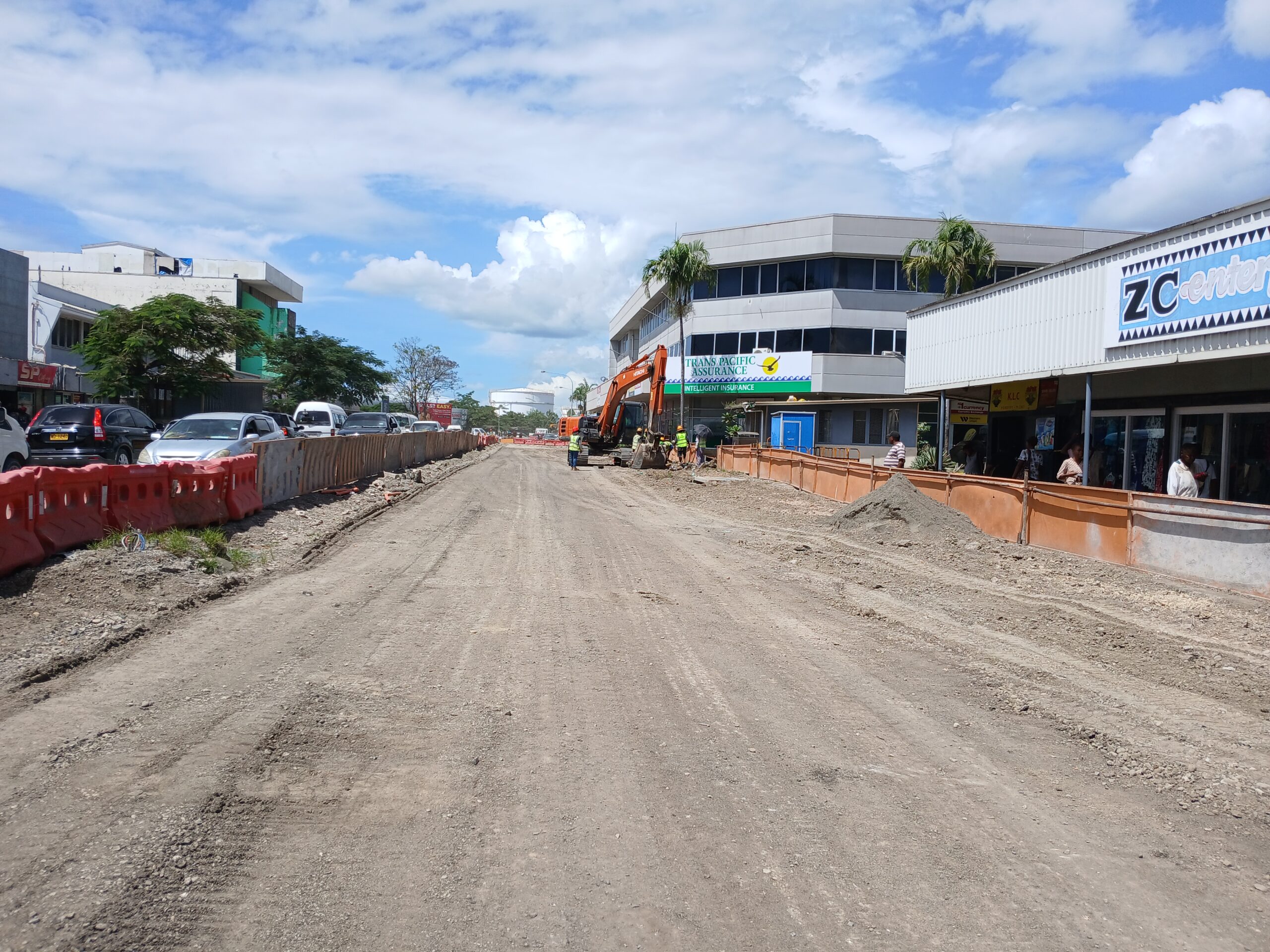 Road Construction Works Progressing Along Mendana Avenue Between ...